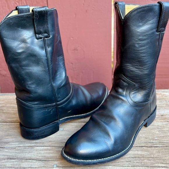 Justin Boots | Shoes | Justin Boots Black Cowboy Western Boots | Poshmark